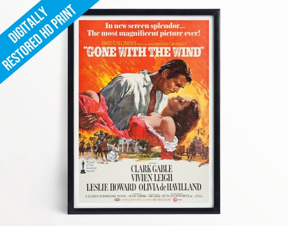 Gone With the Wind Movie Film Poster Print A5 A4 A3 - Etsy