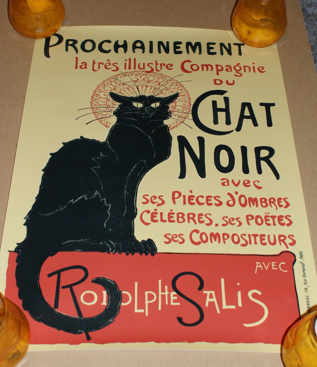 Chat Noir Black Cat Poster Print Professionally Printed Wall Art Last ...