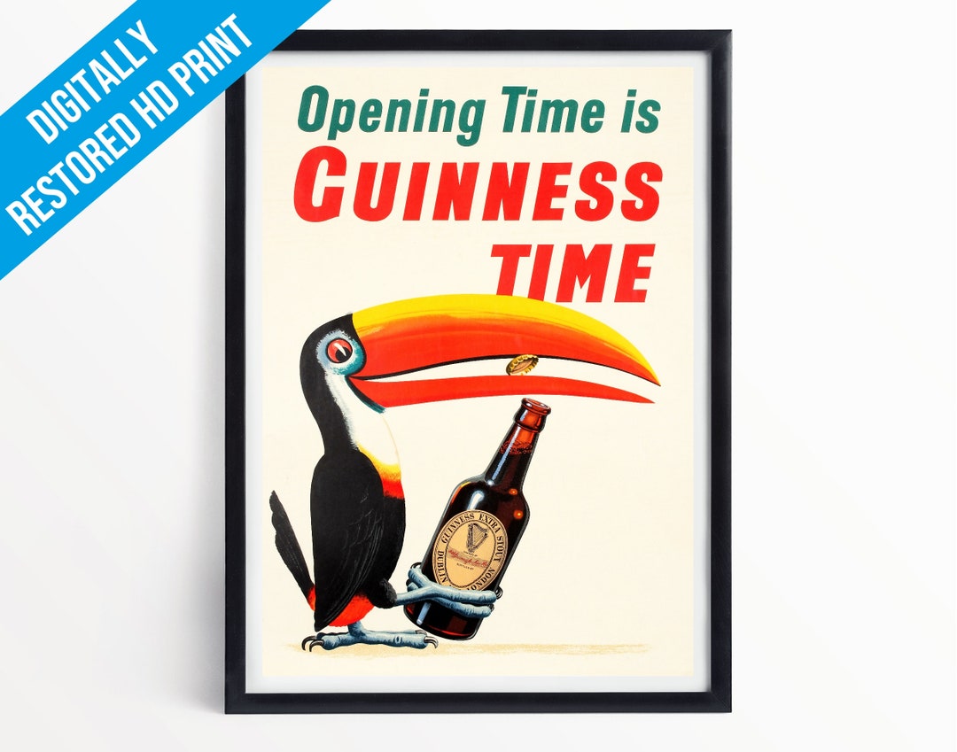 Guinness Poster Print Opening Time is Guinness Time A5 A4 A3 ...