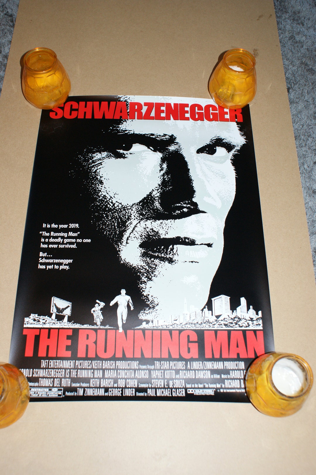 The Running Man Movie Poster Print Professionally Printed Wall Art Last ...