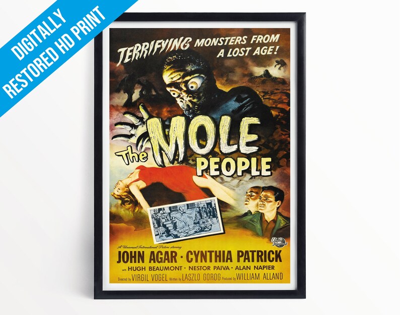 The Mole People Sci Fi Movie Film Poster Print A5 A4 A3 - Etsy