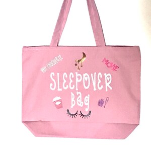 Sleepover Tote Bag/gift for a Girl/slumber Party Tote Bag/sleepover ...