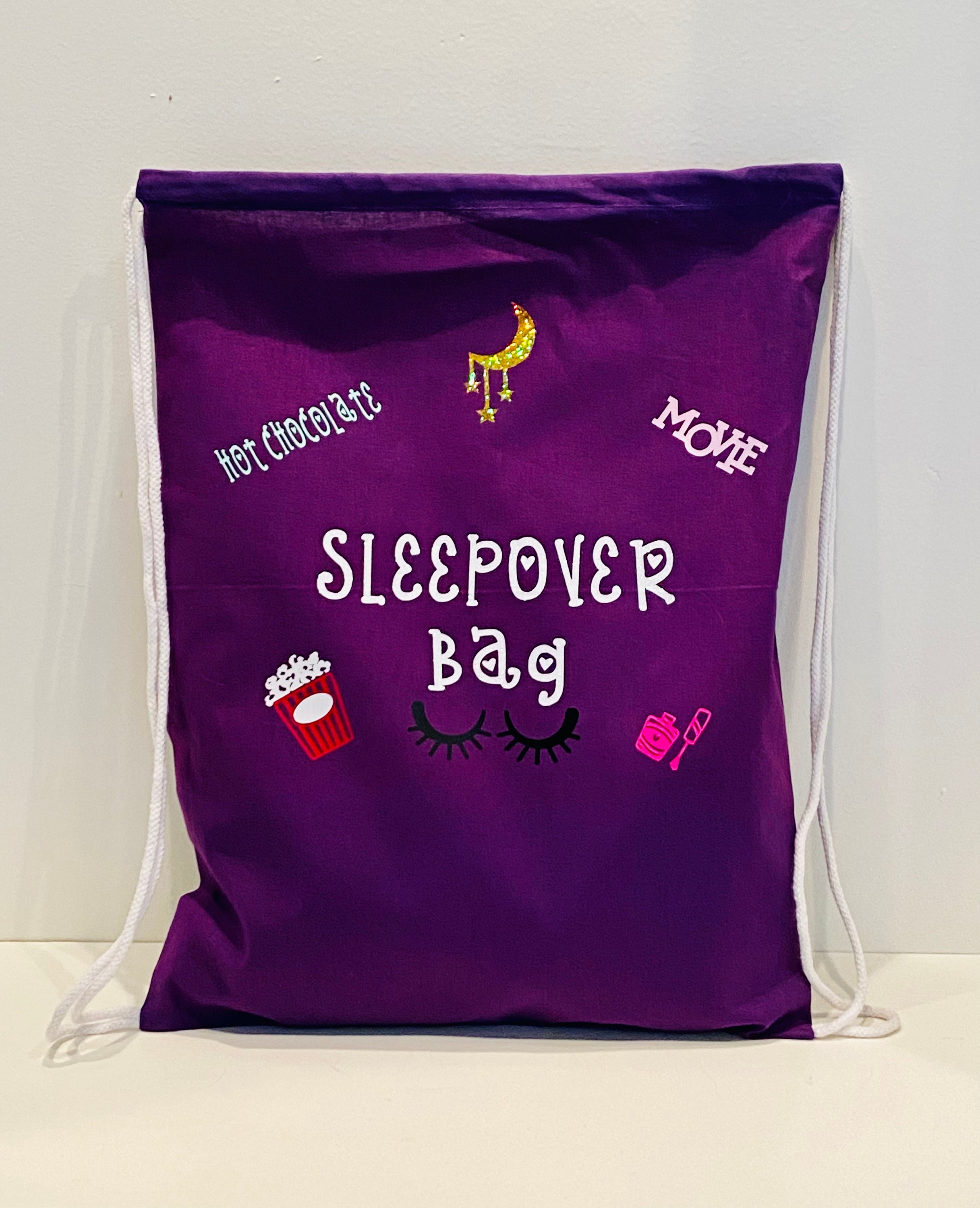 Girls Sleepover Bag/slumber Party/birthday Party Invite - Etsy