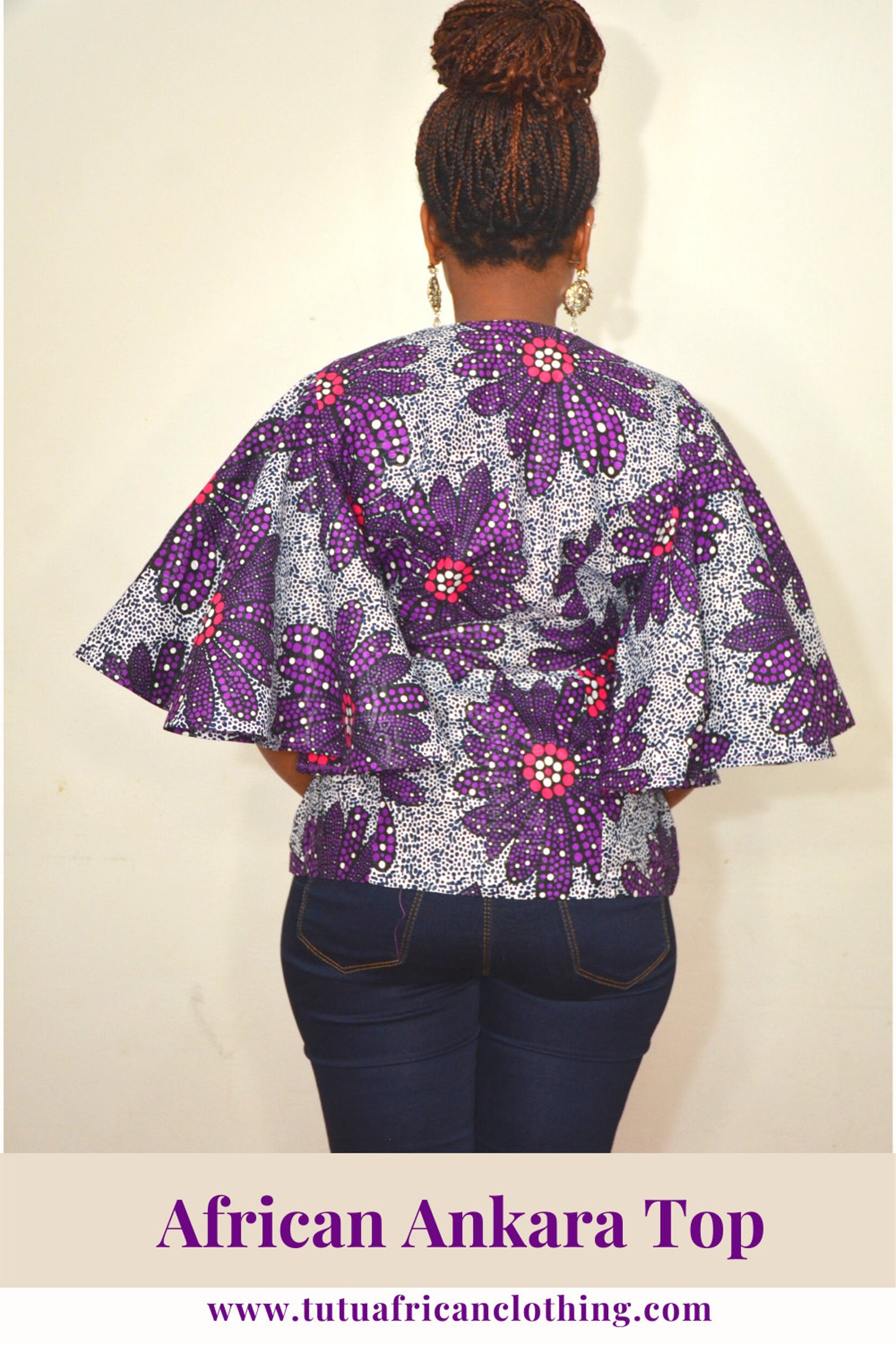 African Ankara Cotton Party Ruffle Flare Top/blouse for Women - Etsy