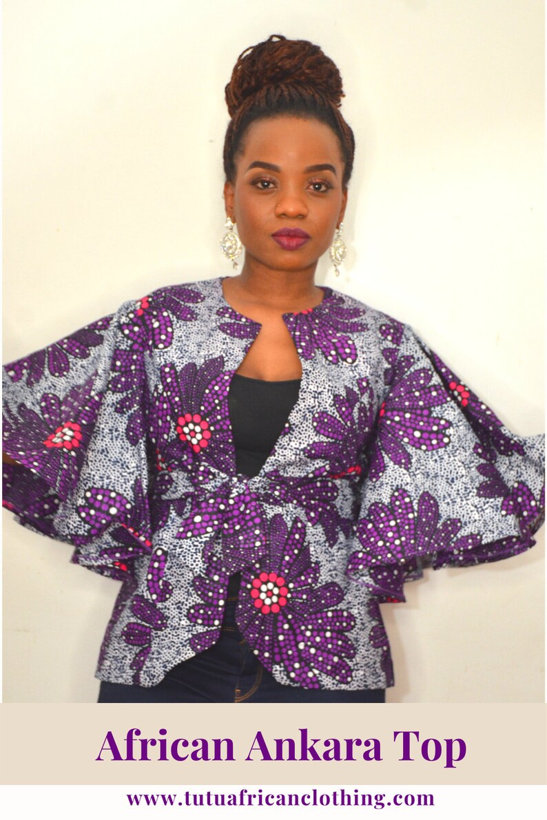 African Ankara Cotton Party Ruffle Flare Top/blouse for Women - Etsy