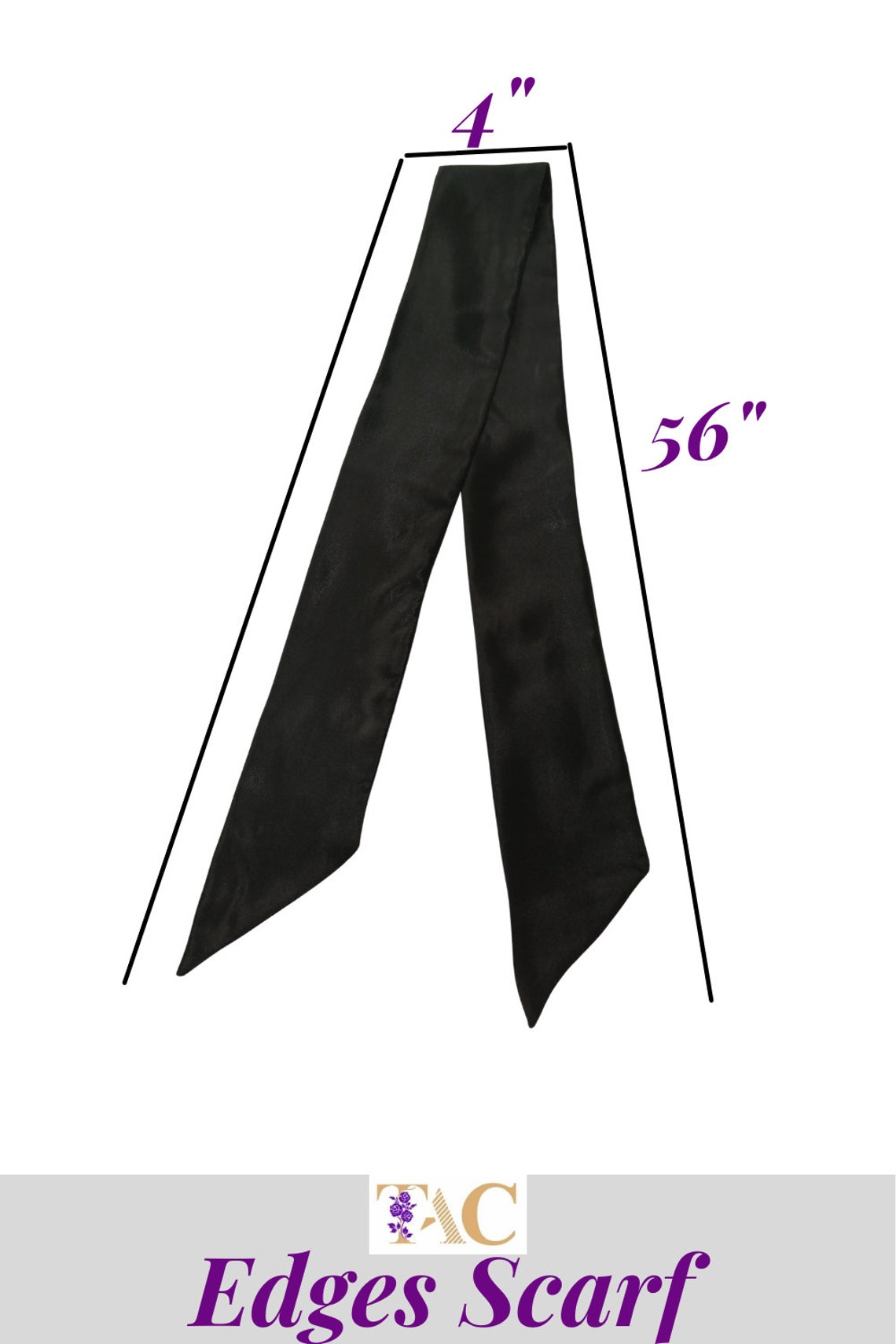 Satin Edge Scarf Satin Headband ,hair Protection, Long Satin Edge Scarf ...