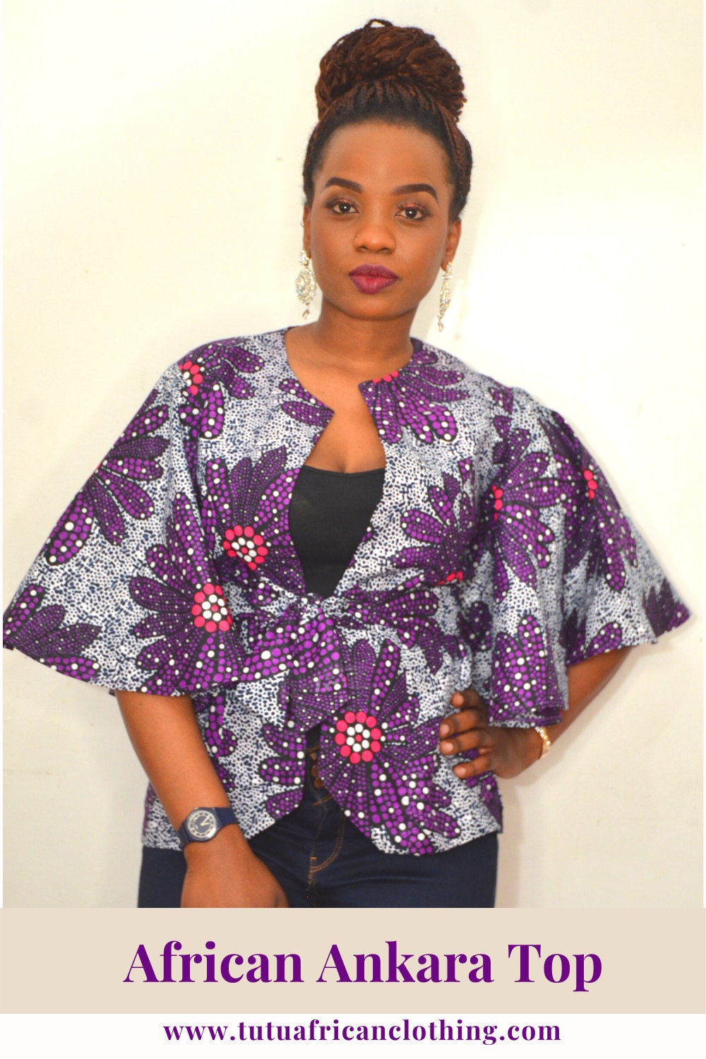 African Ankara Cotton Party Ruffle Flare Top/blouse for Women - Etsy