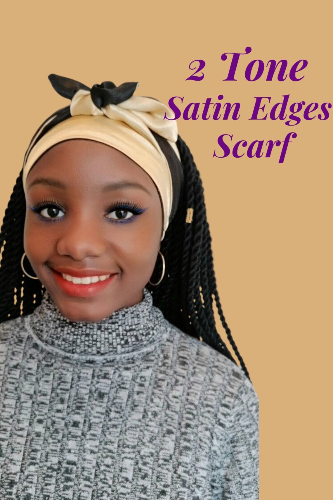 Satin Edge Scarf Satin Headband hair Protection Long Satin - Etsy