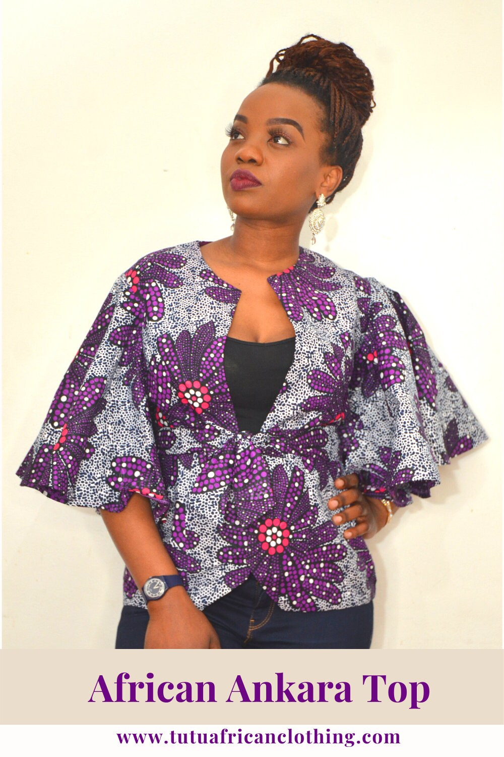 African Ankara Cotton Party Ruffle Flare Top/blouse for Women - Etsy