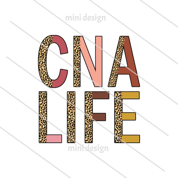 CNA Life PNG File Leopard and Boho Design Digital Download | Etsy