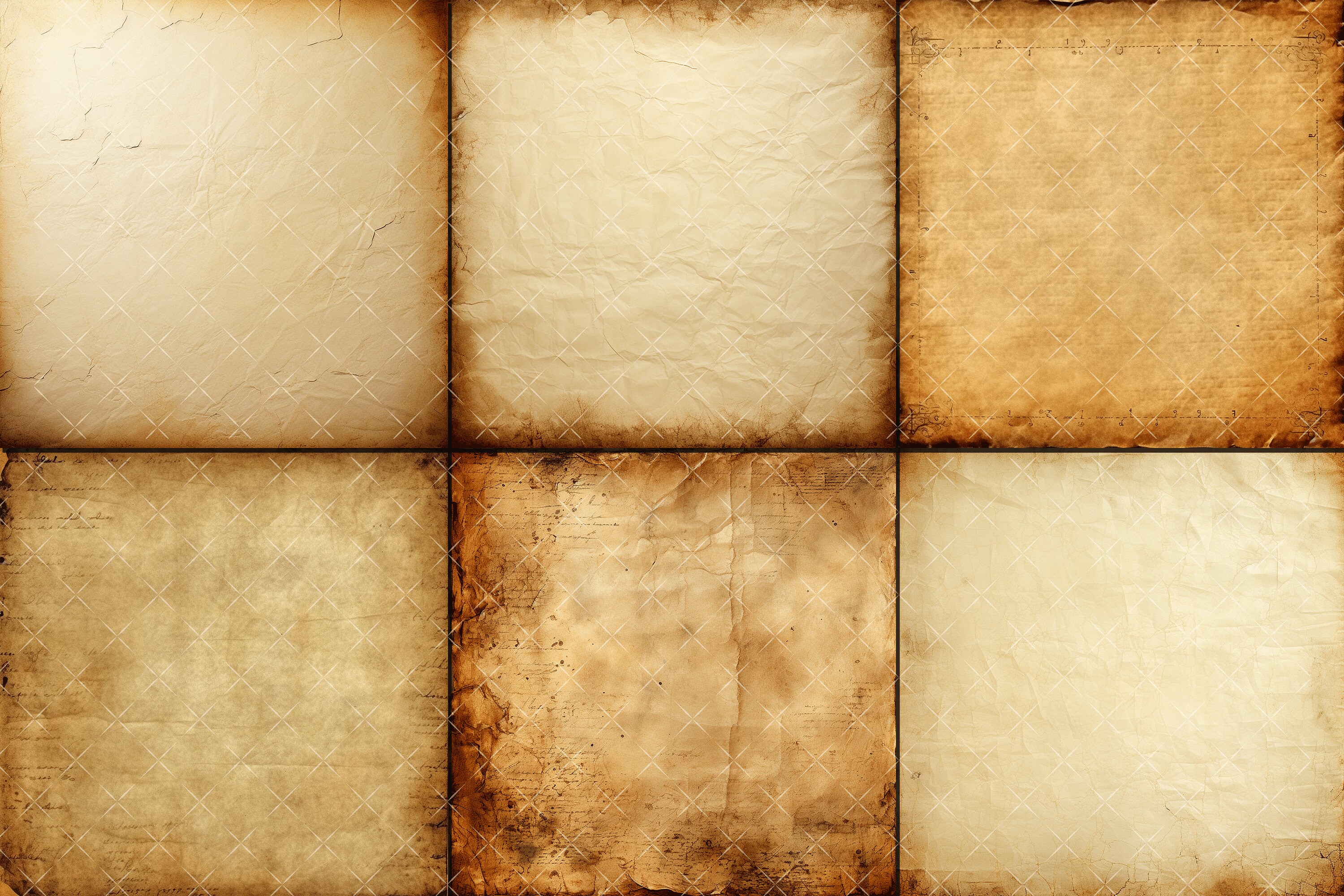 12 Old Parchment Paper Old Paper Textures Digital Paper A4 - Etsy