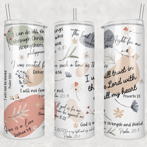 Bible Verse Tumbler - Etsy