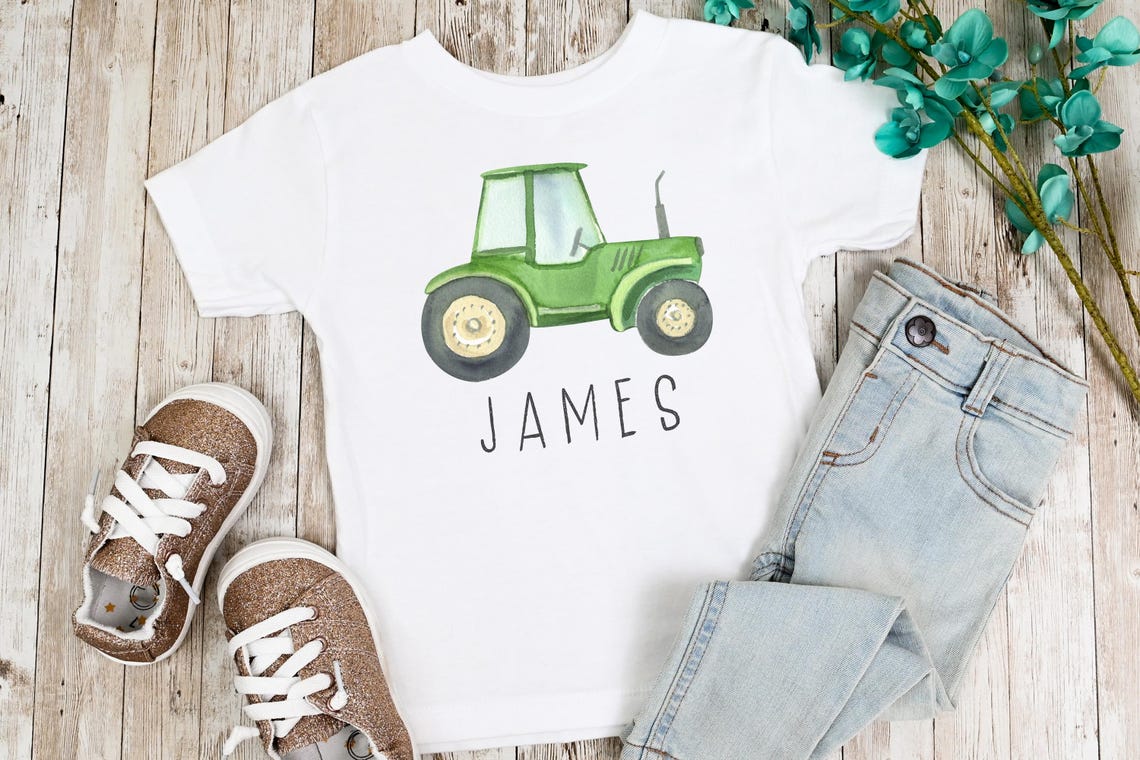 Personalized Tractor PNG: Custom Kid Name Design (digital File) - Etsy