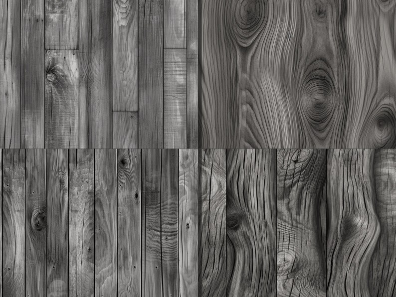 12 Rustic Gray Wood Texture Seamless Patterns Shabby Chic - Etsy
