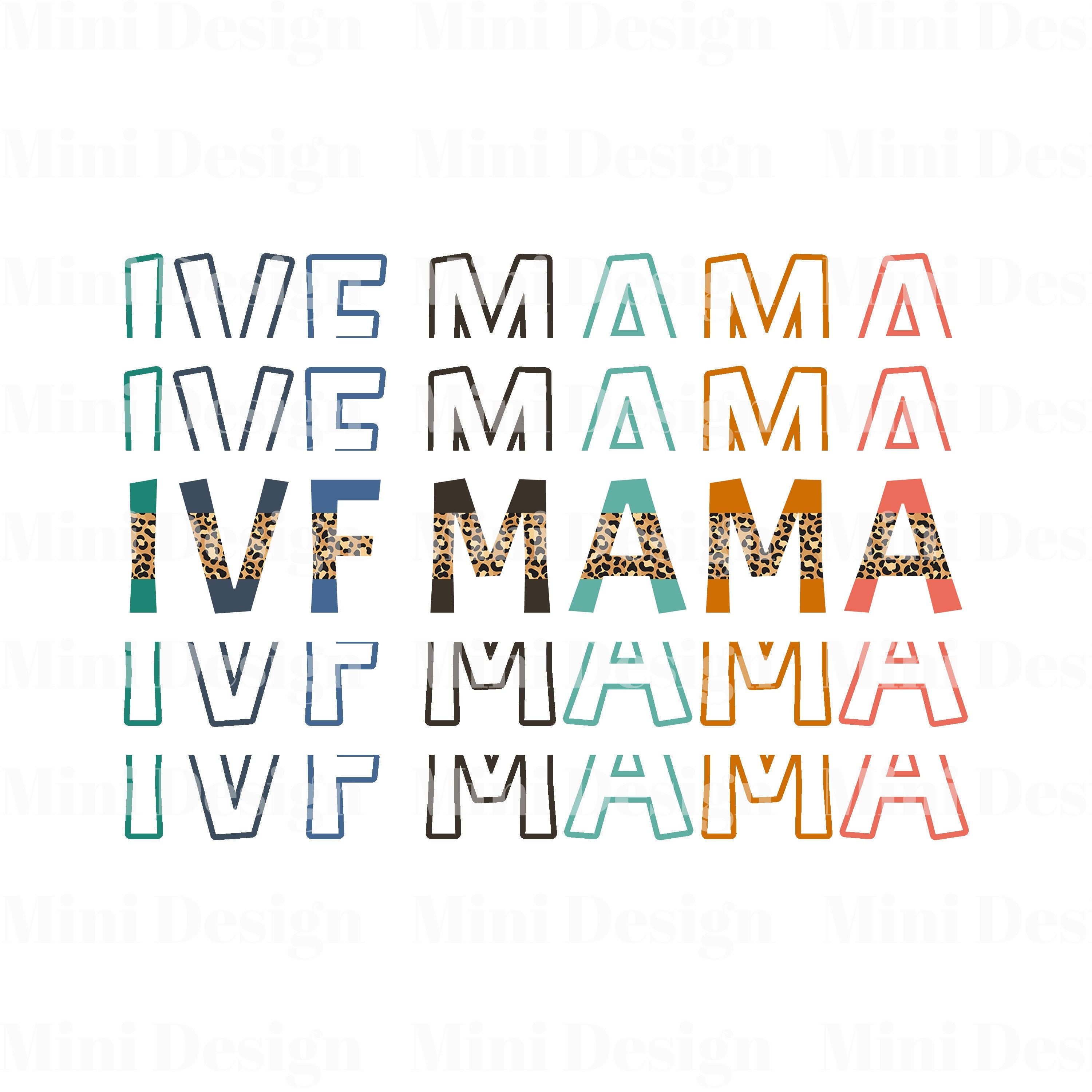 IVF Mama PNG Stacked Leopard IVF Mom Digital Download - Etsy UK