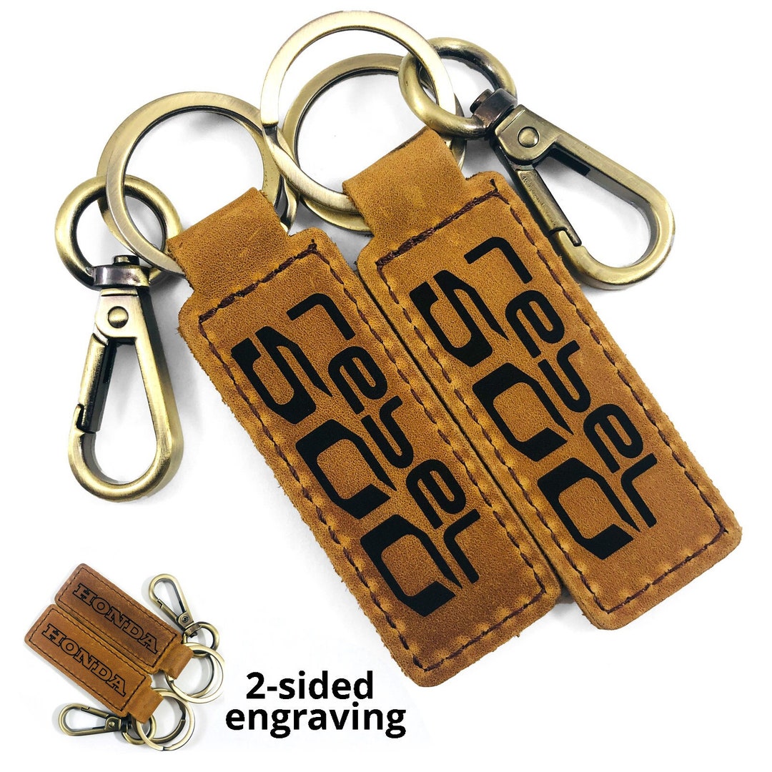 Laser Engraved Leather Key Fobs Key Ring Keychain for Honda Rebel 500 ...