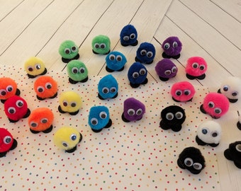 1" Warm Fuzzies / Warm Fuzzy Pom Pom Critters (set of 30) - Etsy