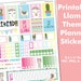 Printable Llama and Cactus Planner Stickers Weekly Theme Calendar ...