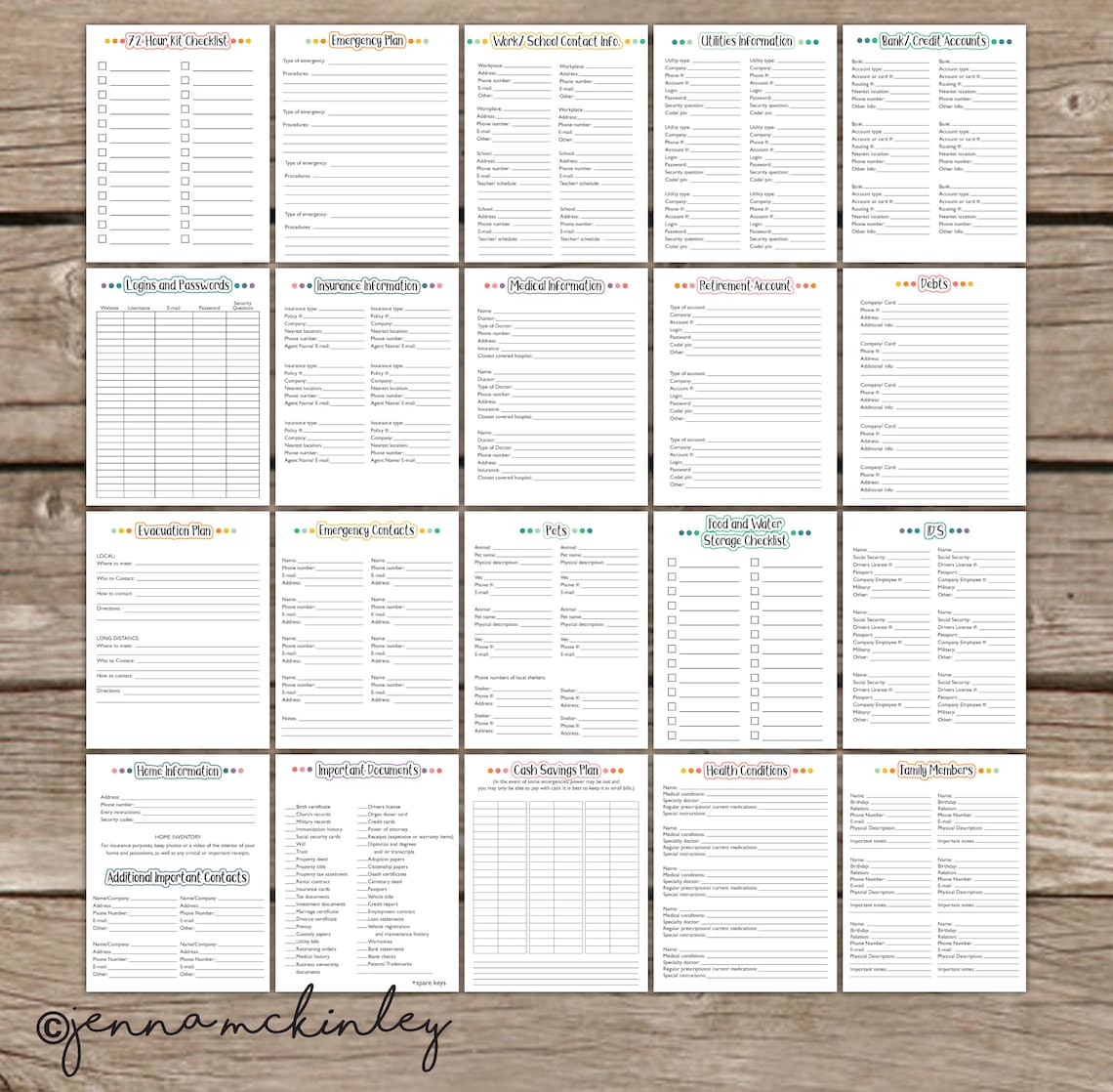 PRINTABLE Emergency Preparedness Planning Binder, Disaster Prep ...