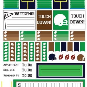PRINTABLE Planner or Bullet Journal Stickers Weekly Football Season ...
