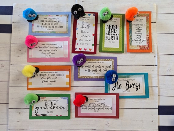 Set of 10 Doctrine and Covenants "Warm Fuzzy" Verses Pass Along Cards ...