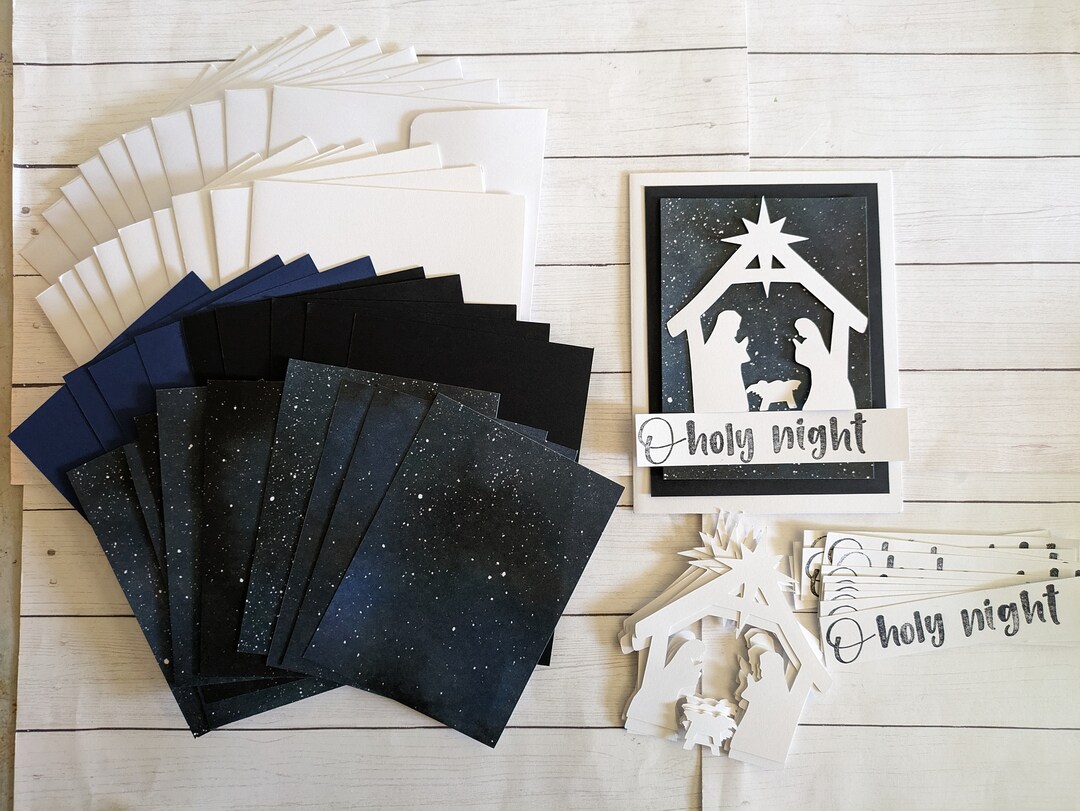 DIY Nativity Card Craft for Adults or Children, Make Your Own Cards Kit ...