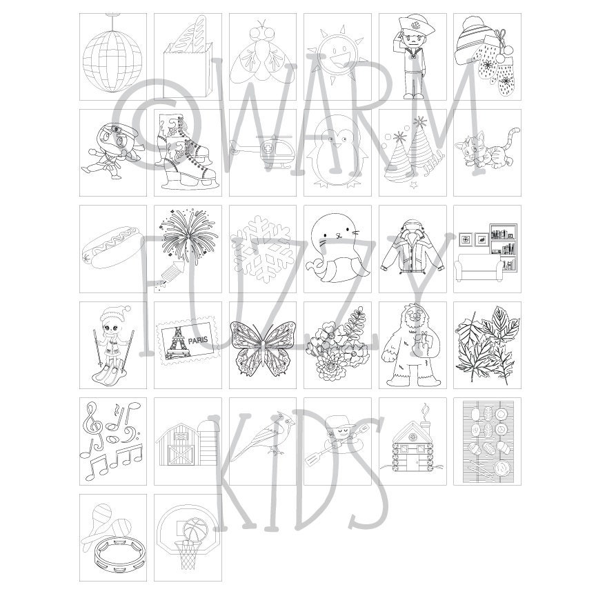 PRINTABLE January Coloring Page Kit - 32 Pages - Coloring Book for Kids ...