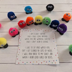 Classroom Pack Set of 30 Warm Fuzzy Critters With Poem, Pom Pom ...