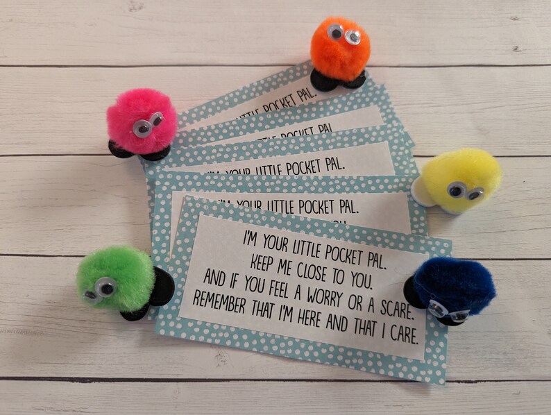 Set of 5 Pocket Pals With Poems, Worry Critters, Warm Fuzzy Friends ...