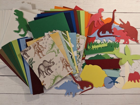 Dinosaur Card Making Kit for Kids, DIY Teen Tween Beginner Craft Set ...