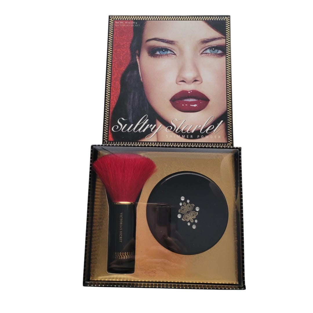 Victorias Secret Sultry Starlet Shimmer Powder in Gold Dust & Brush Set ...