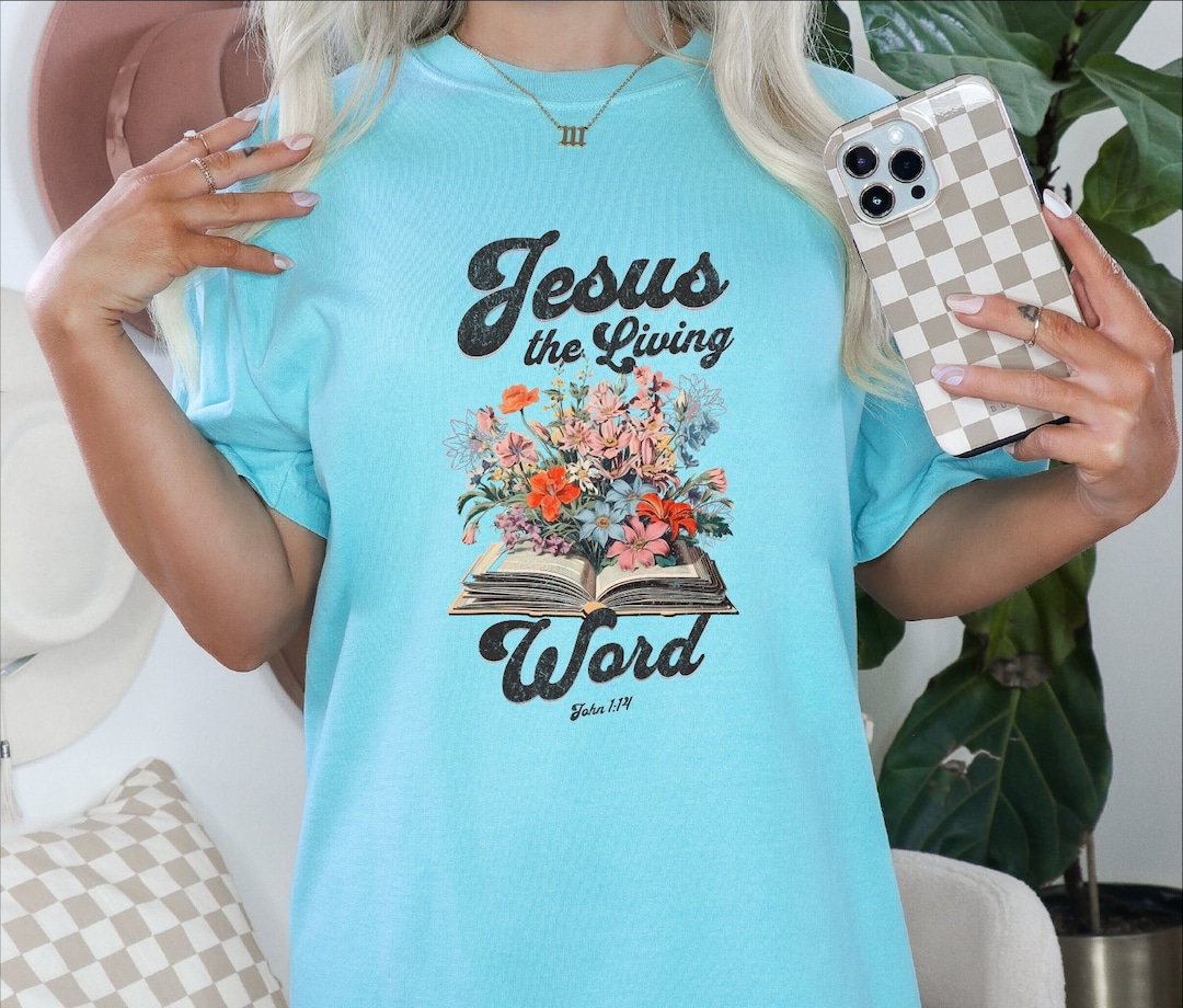 Jesus Living Word DTF Transfer Ready to Press, RTS, Cowhide, Southwest ...