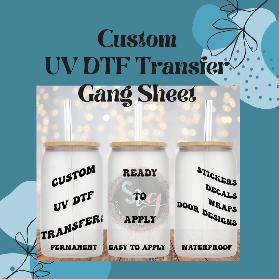 UV DTF Transfer Gang Sheet Ready to Apply Custom, Full Color, Very ...