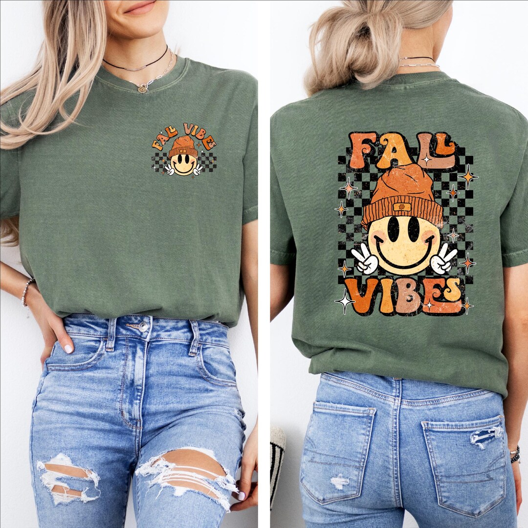 Fall RTS Dtf Fall Vibes Ready to Press, Cute Fall Transfer, Pumpkins ...