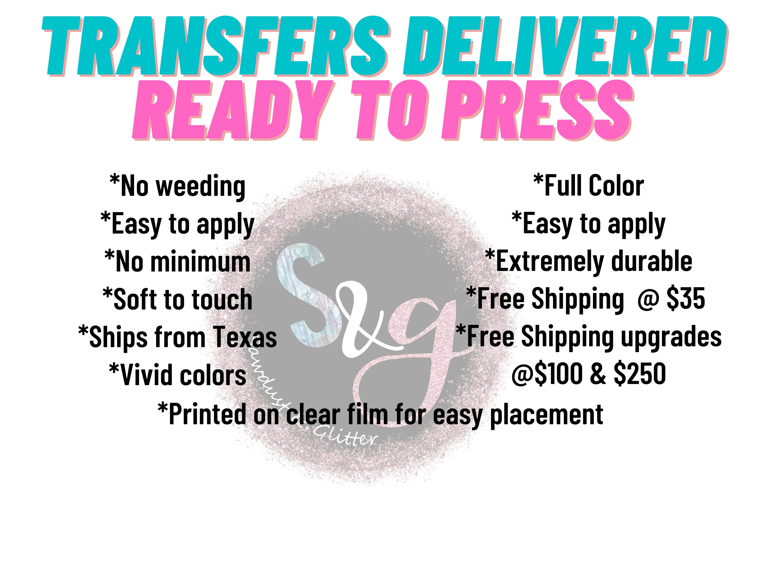 DTF Transfer Ready to Press Custom Wholesale Full Color - Etsy