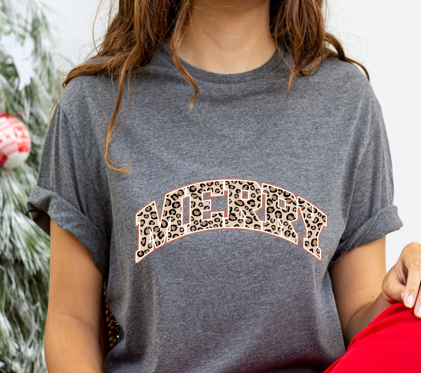 DTF Transfer Merry Cheetah Arch Ready to Ship Cute Christmas - Etsy