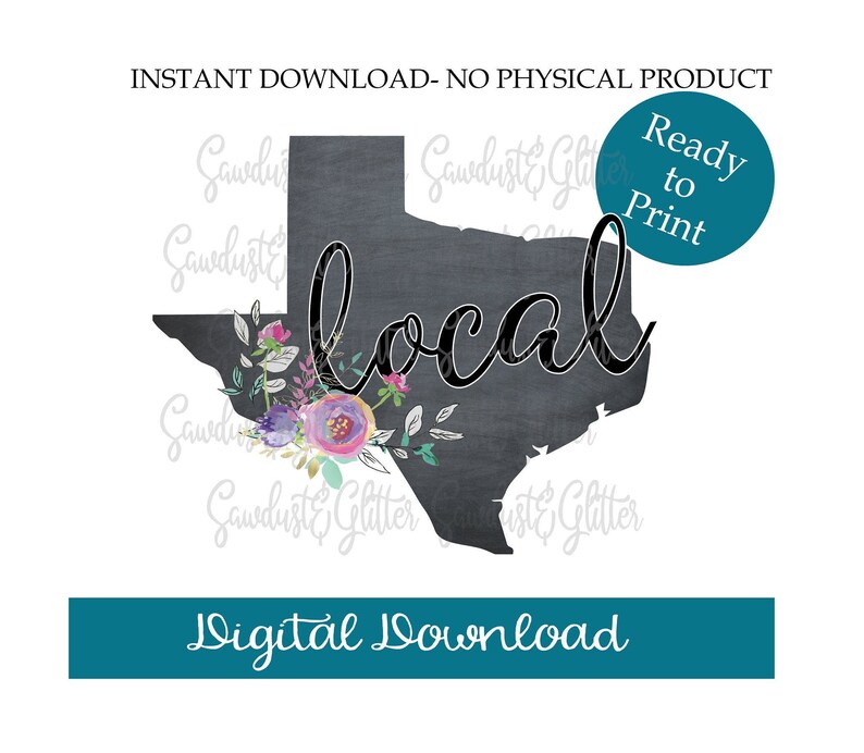 Texas Local Digital Download INSTANT DOWNLOAD File Only | Etsy