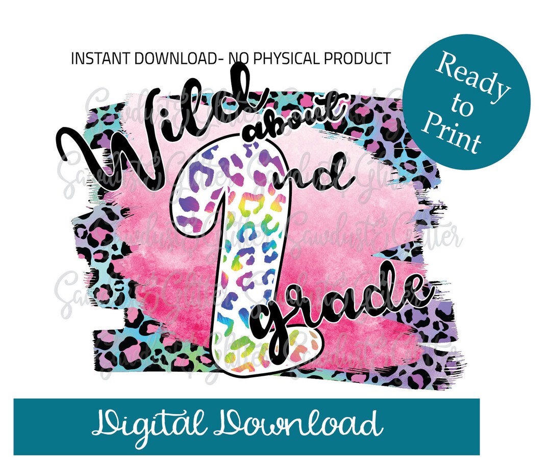 Wild About 2nd Grade Digital Download - INSTANT DOWNLOAD - File Only ...