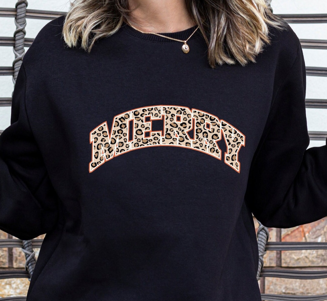 DTF Transfer Merry Cheetah Arch Ready to Ship Cute Christmas Transfers ...