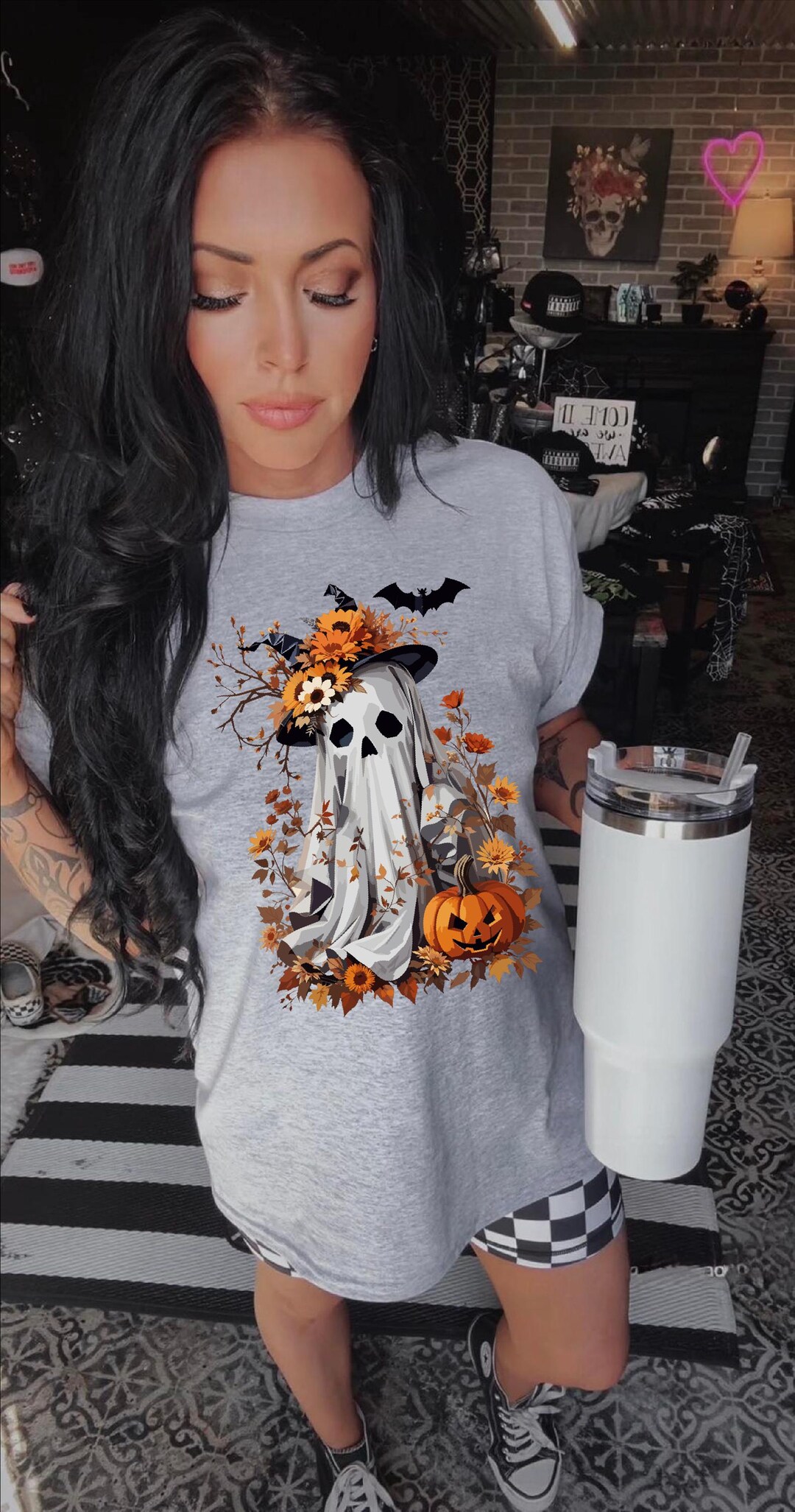 Boujee Preppy Ghosts RTS Dtf Ready to Press, Cute Fall Transfer ...