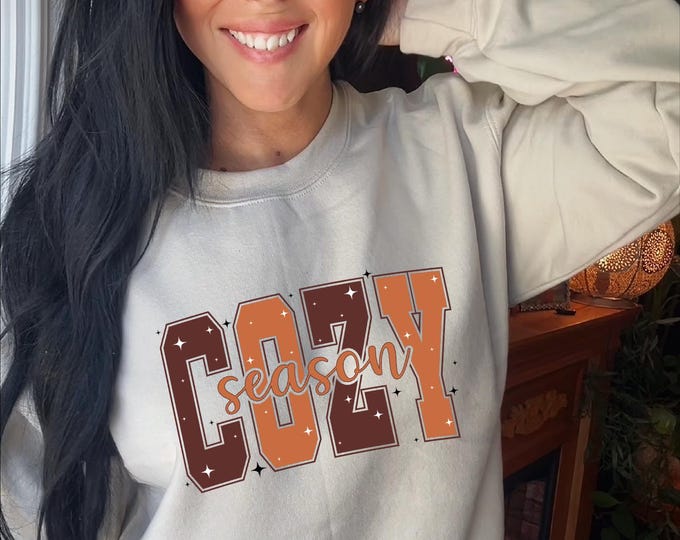 Cozy Season RTS Dtf Ready to Press, Cute Fall Transfer, Pumpkin Spice ...