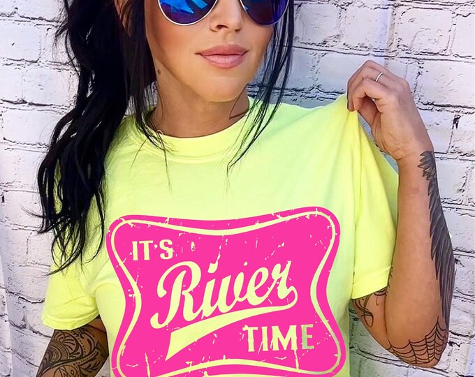 Its River Time Screen Print Transfer Ready to Press Ready to Ship Cute ...