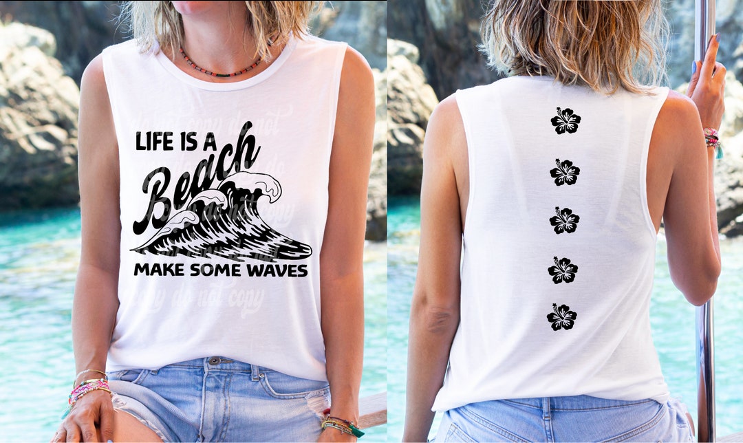 Life is a Beach Screen Print Transfer, Ready to Press, Cute and Easy to ...