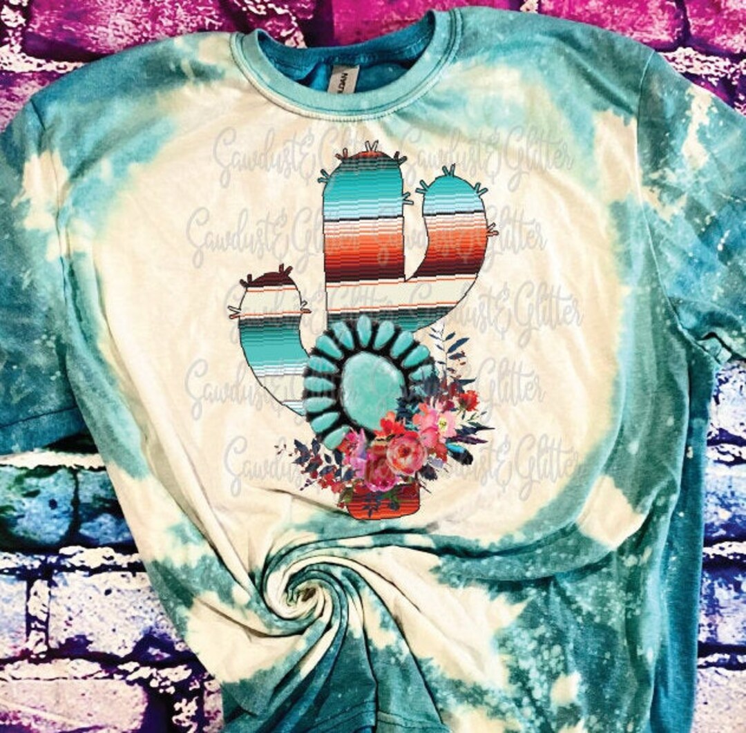 Serape Cactus With Concho and Flowers Sublimation Transfer | Cute Shirt ...