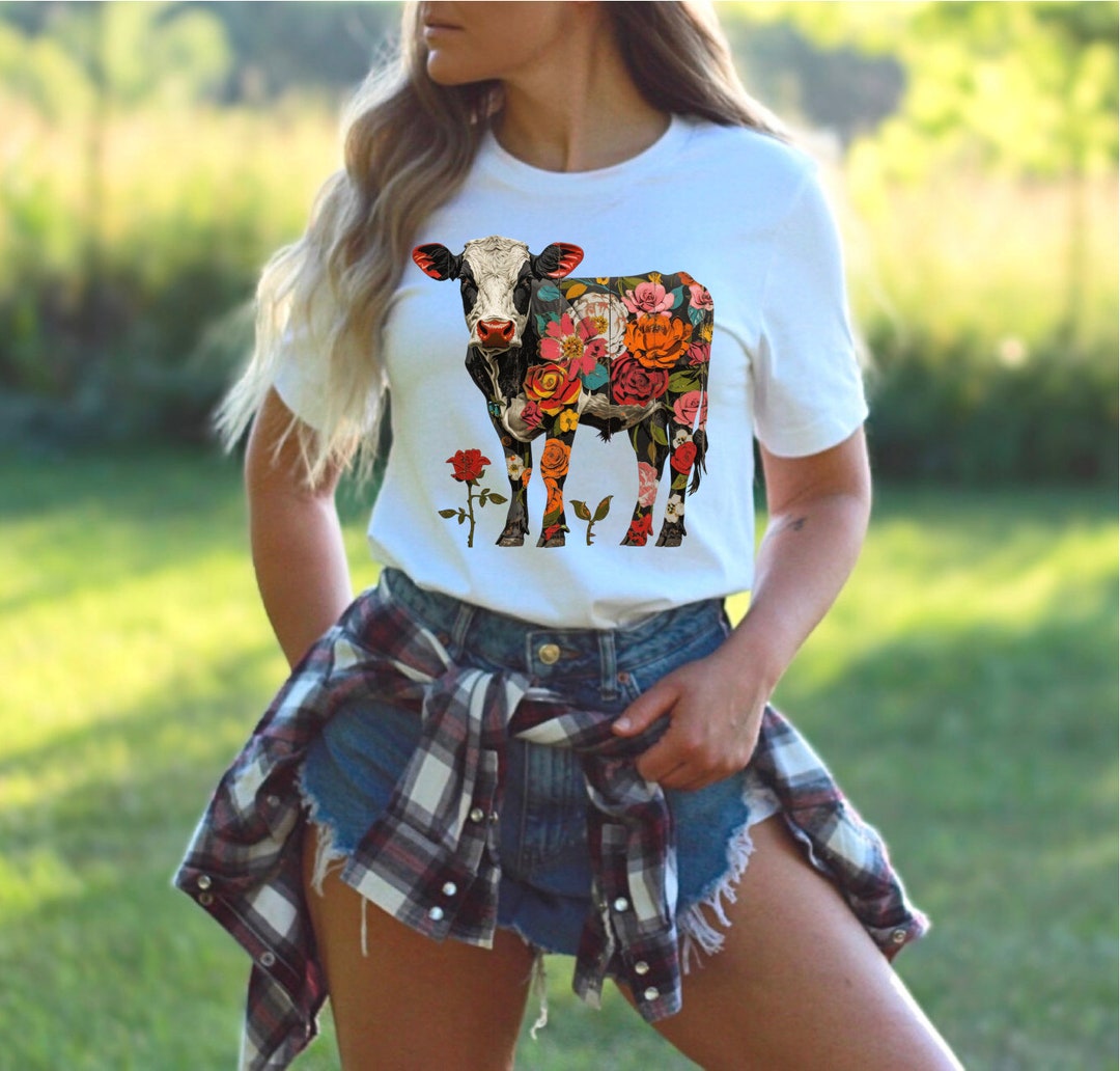 Floral Cow Sublimation Transfer Ready to Press, RTS, Southwest Navajo ...
