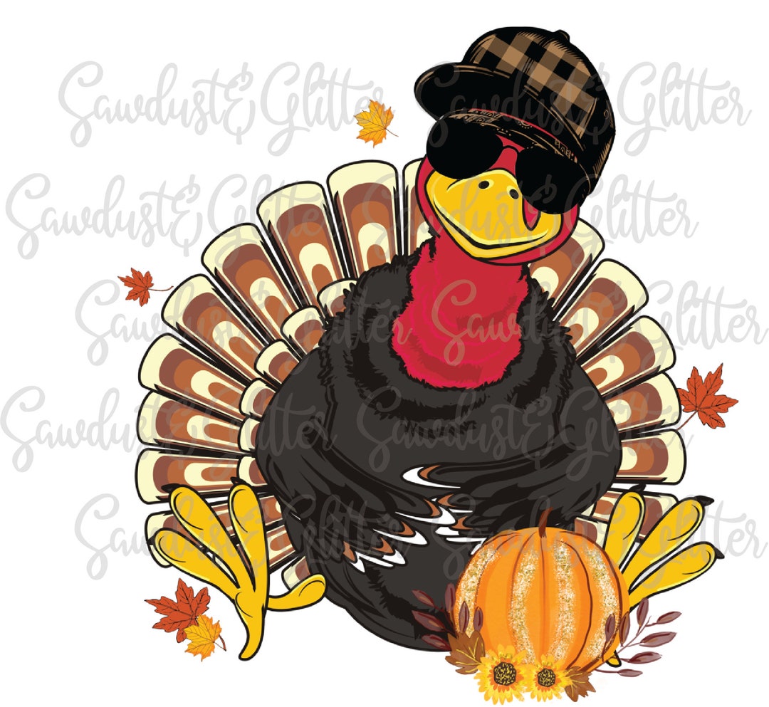 Hip Hop Turkey Sublimation Transfer Only | Thanksgiving Transfers | Fall Turkeys| Cute Fall ...