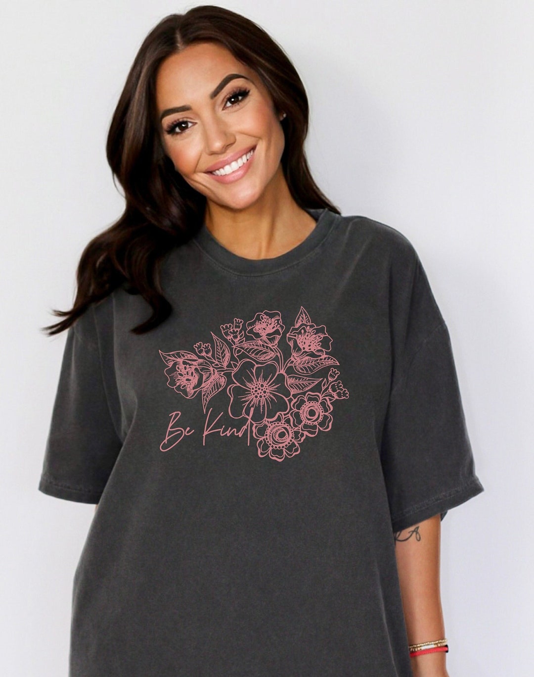 Be Kind Floral Screen Print Transfer Ready to Press Ready to Ship Cute ...