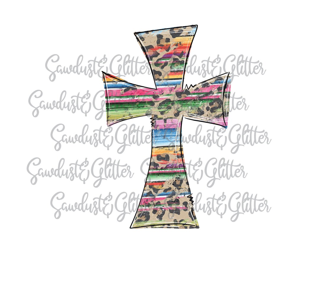 Serape Leopard Cross Sublimation Transfer - Etsy