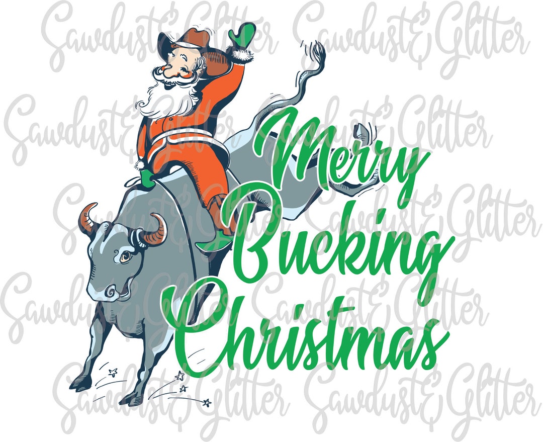 Merry Bucking Christmas Sublimation Transfer | Leopard Santa | Cute ...