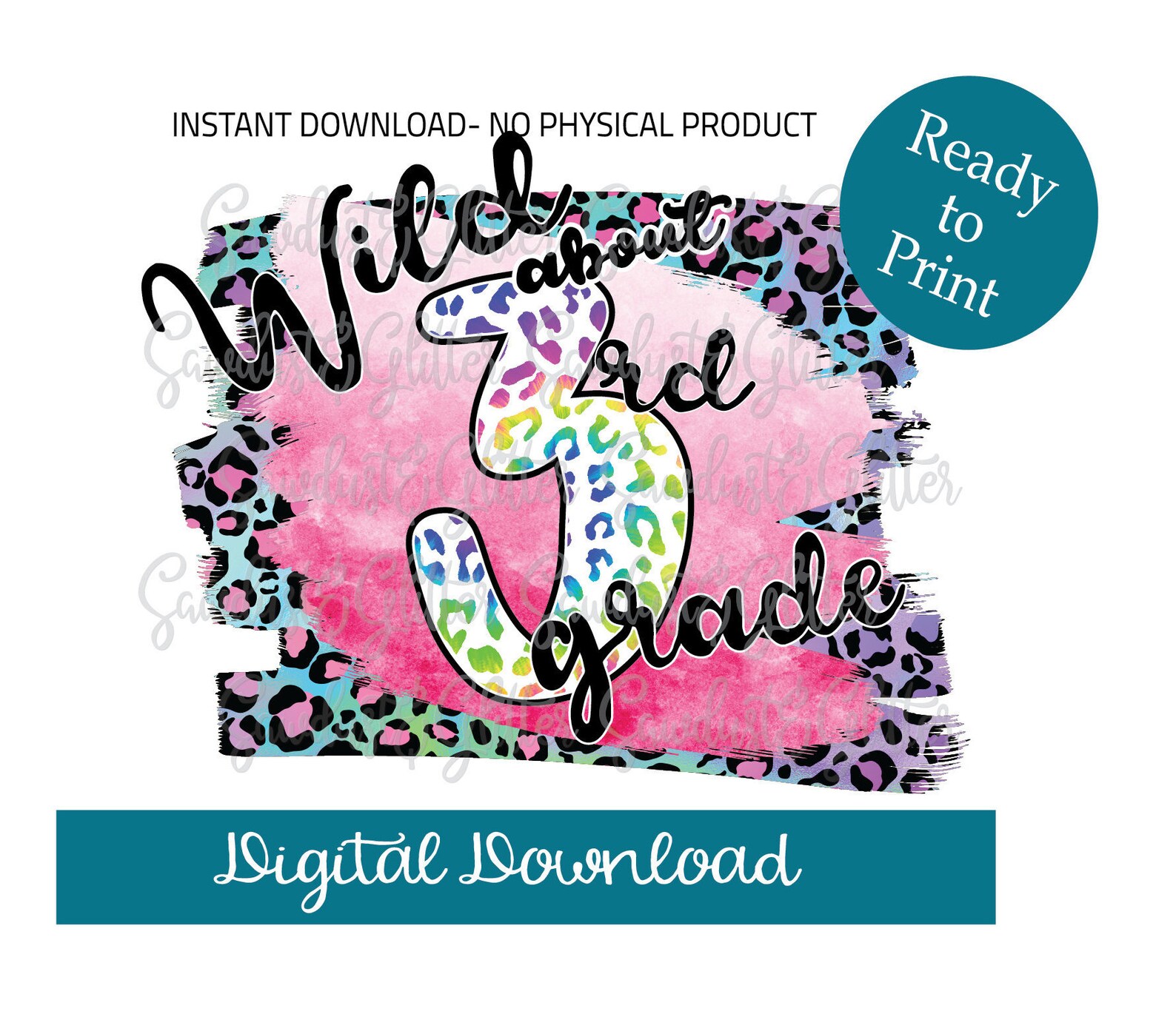 Wild About 3rd Grade Digital Download INSTANT DOWNLOAD - Etsy